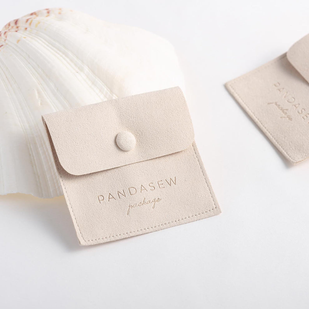 Package bag with Logo Microfiber Snap Button Bags wholesale – PandaSew