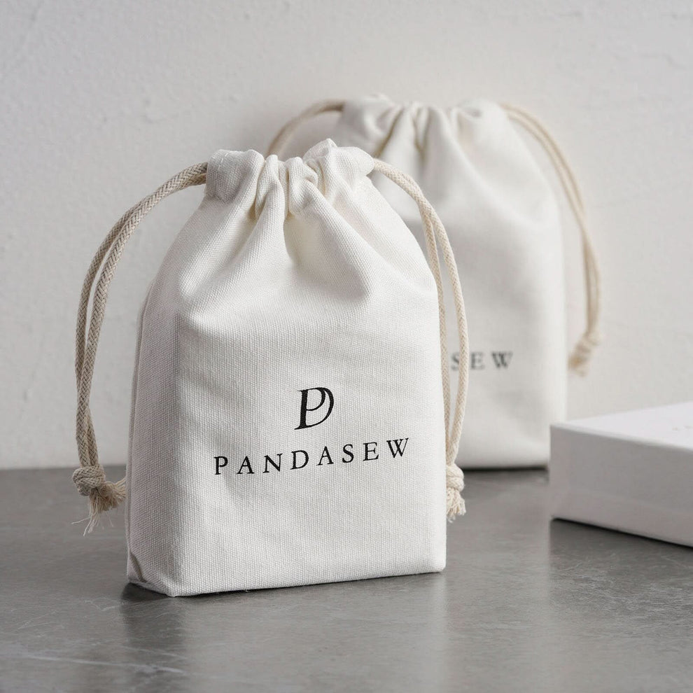 Pandasew Custom Logo 50pcs Cotton Canvas Flat Bottom bag – PandaSew